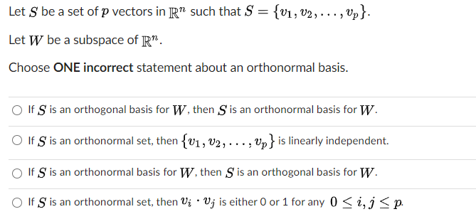 Solved Let S be a set of p vectors in Rsuch that S = {V1, | Chegg.com
