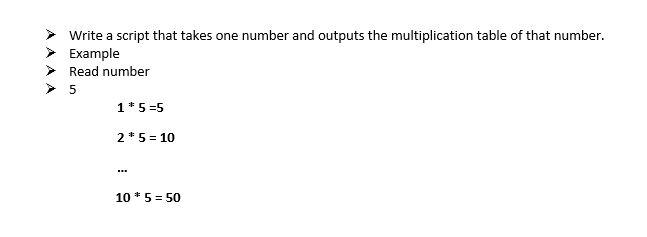 Solved Write a script that takes one number and outputs | Chegg.com