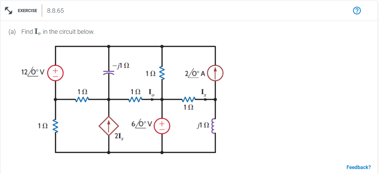 Solved (a) Find Io in the circuit below. | Chegg.com