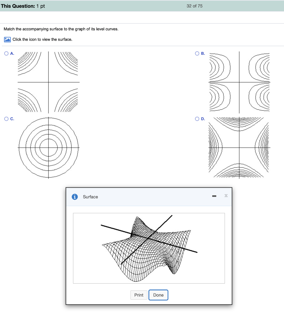 Solved This Question: 1 pt 32 of 75 Match the accompanying | Chegg.com