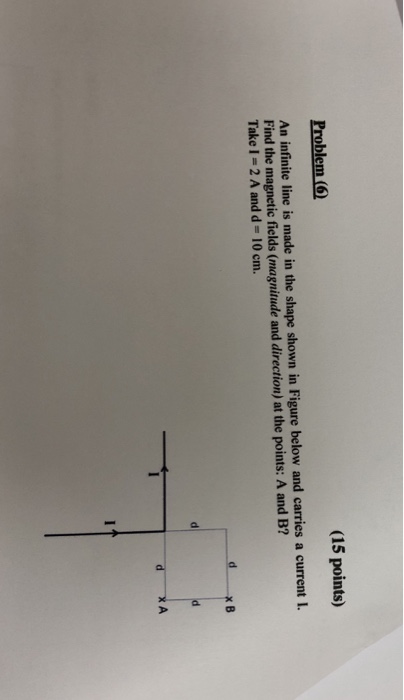 Solved Problem (6 (15 points) An infinite line is made in | Chegg.com