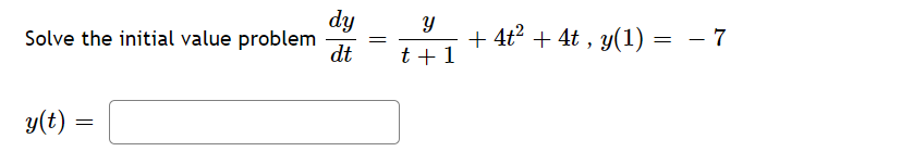 Solved Solve the initial value problem | Chegg.com
