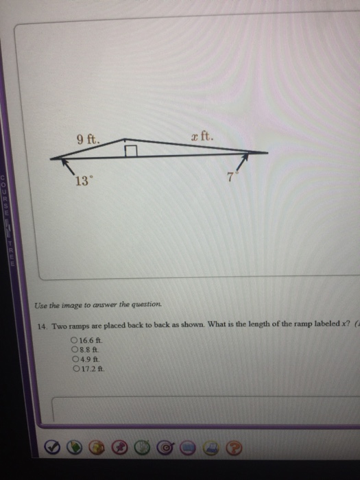 Solved 10 ft. 9 ft. 13 ft. Use the image to answer the | Chegg.com