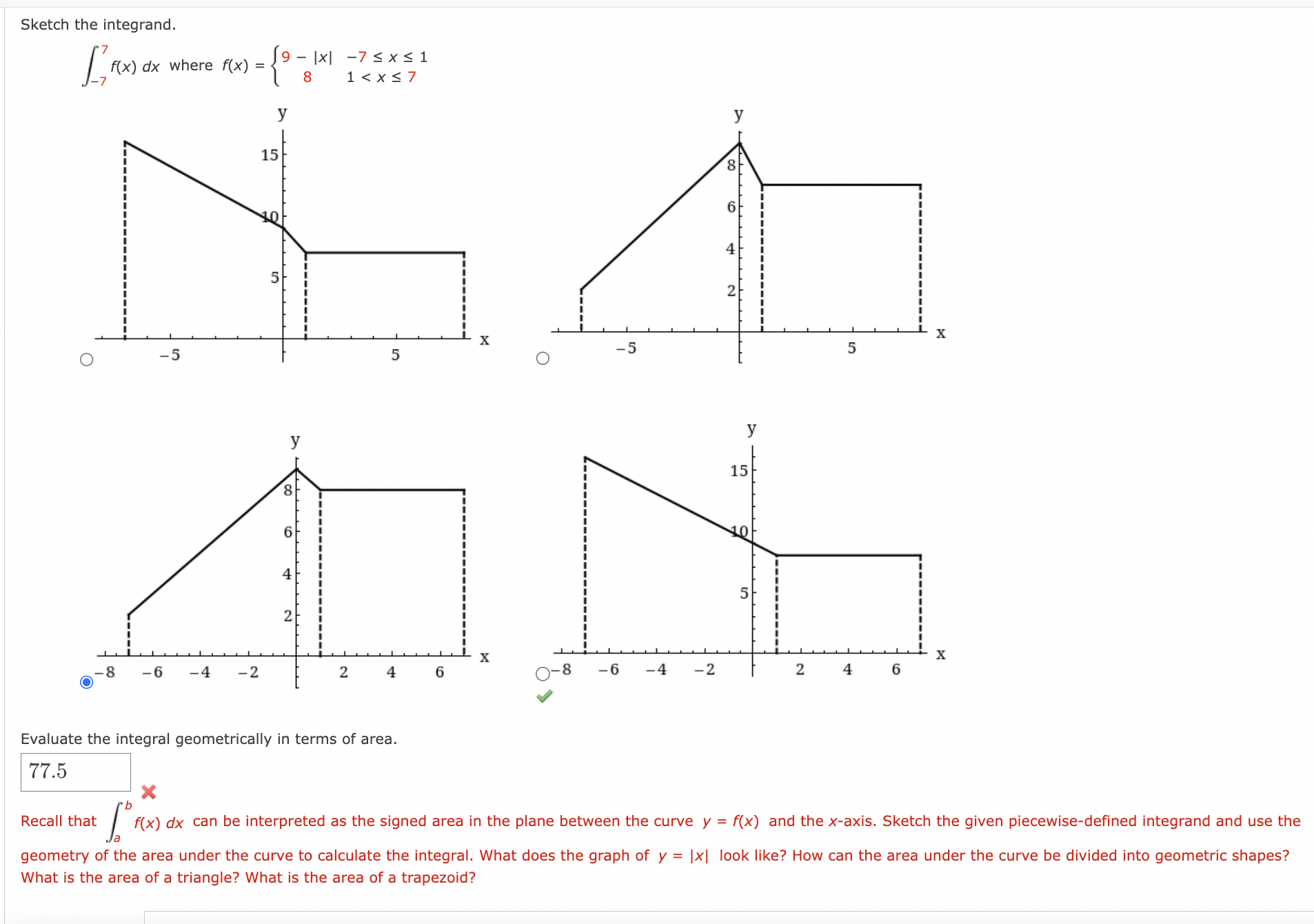 Solved Sketch the integrand.∫abf(x)dxy=f(x)xy=|x| | Chegg.com