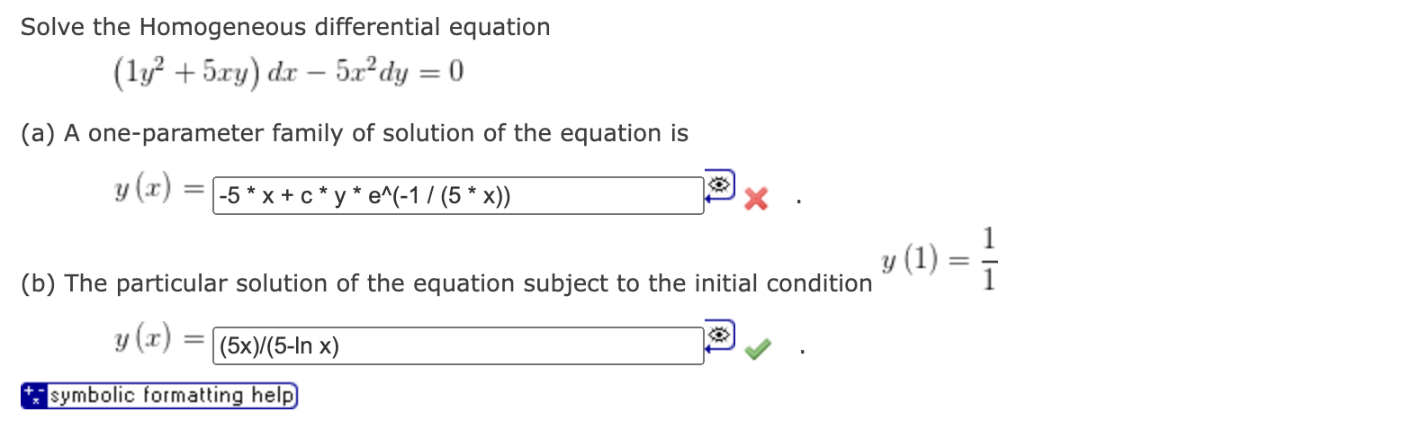 Solve the Homogeneous differential equation | Chegg.com