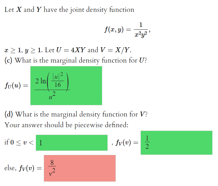 Solved Let X and Y have the joint density function 1 f(x,y) | Chegg.com