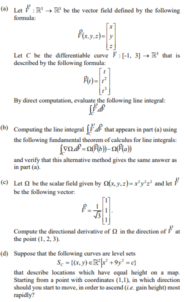 Solved (a) Let Vμ:R3→R3 be the vector field defined by the | Chegg.com