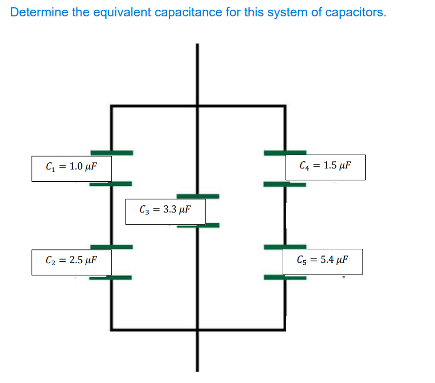Solved Determine the equivalent capacitance for this system | Chegg.com