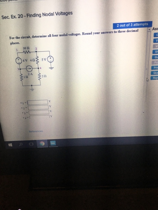 Solved For the circuit, determine all four nodal voltages. | Chegg.com