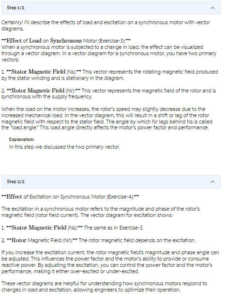 Solved Exercise -3: Discuss the effect of load on | Chegg.com