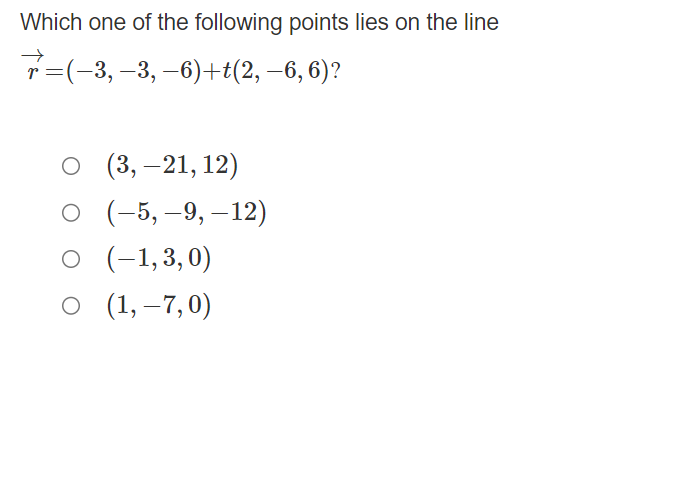 Solved Which one of the following points lies on the | Chegg.com