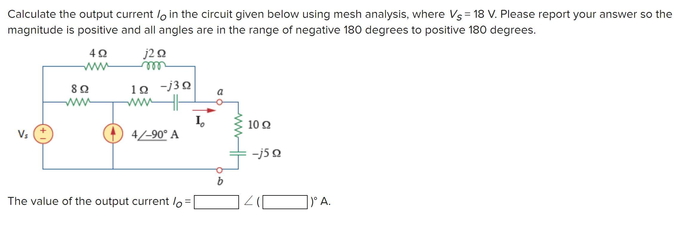 Solved Calculate the output current lo in the circuit given | Chegg.com