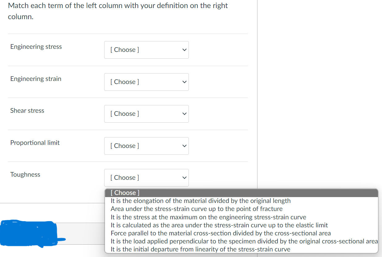 Solved Match each term of the left column with your | Chegg.com