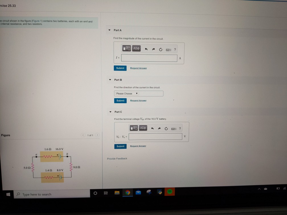 Solved rcise 25.33 e circuit shown in the figure (Figure 1) | Chegg.com
