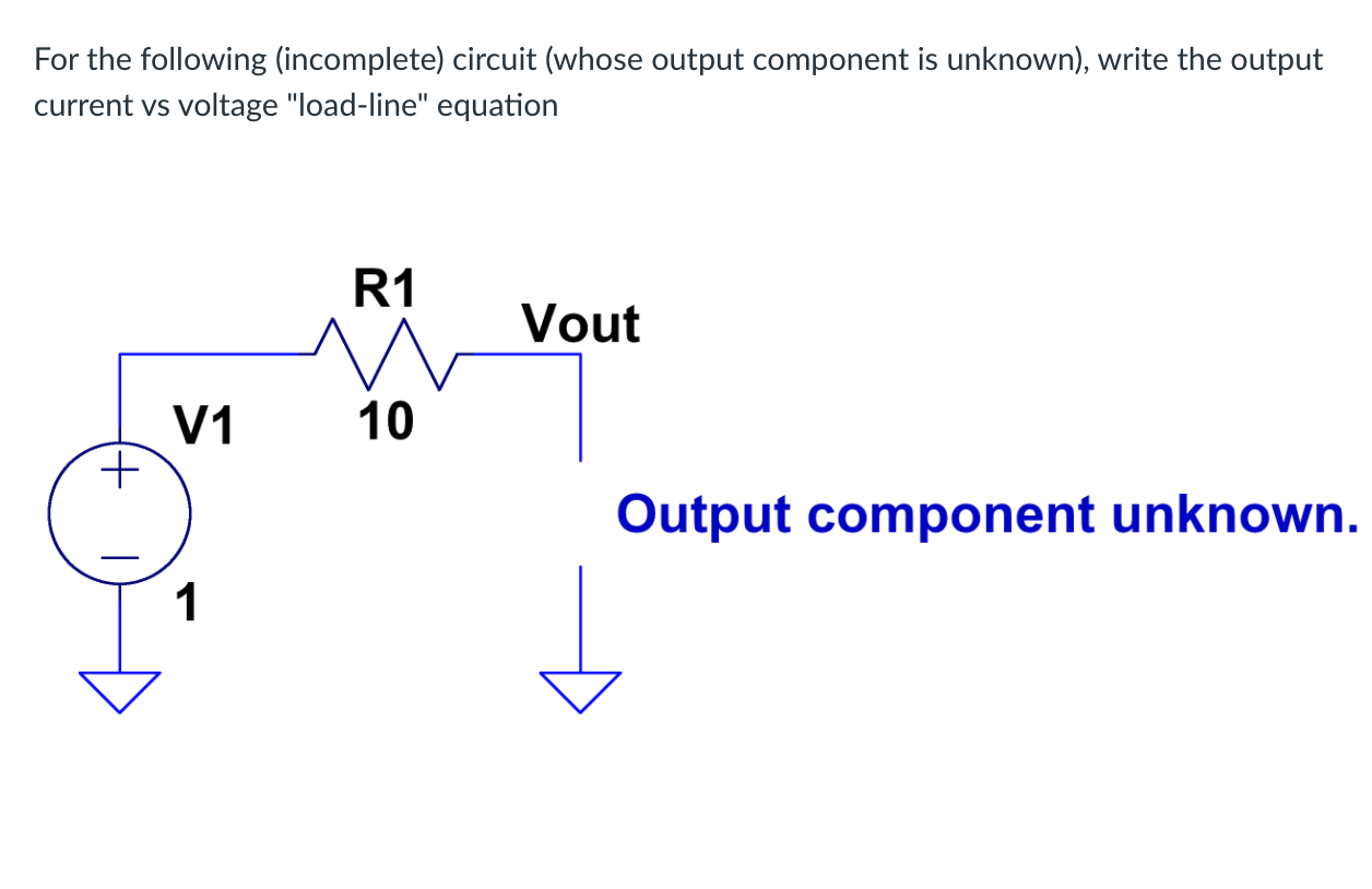 Solved For the following (incomplete) circuit (whose output | Chegg.com