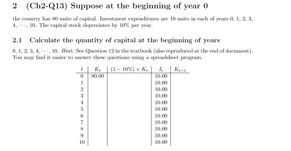 Solved 2 (Ch2-Q13) ﻿Suppose at the beginning of year 0the | Chegg.com