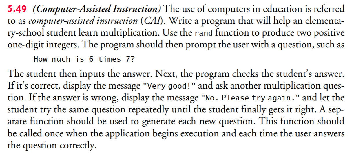 Solved 5.49 (Computer-Assisted Instruction) The use of | Chegg.com