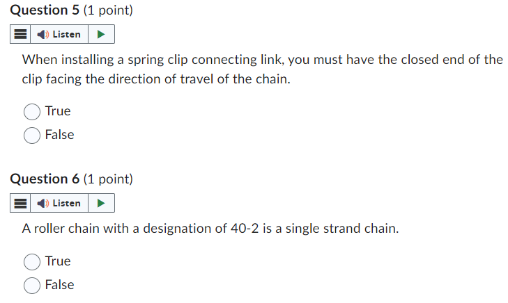 Solved When installing a spring clip connecting link, you | Chegg.com