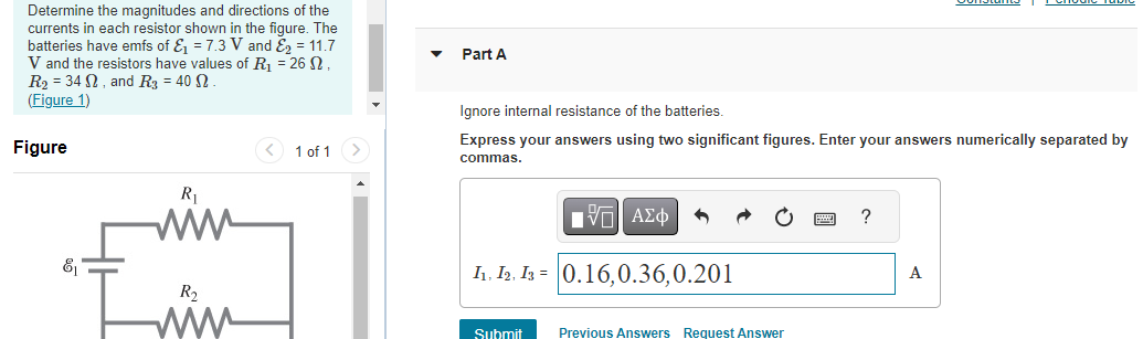 Solved 1 of 1Determine the magnitudes and directions of the | Chegg.com