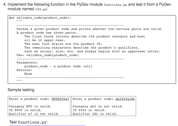 Solved 4 Implement The Following Function In The Pydev 