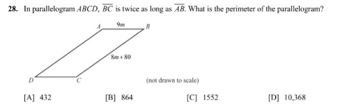 Solved In parallelogram ABCD, BC is twice as long as AB. | Chegg.com