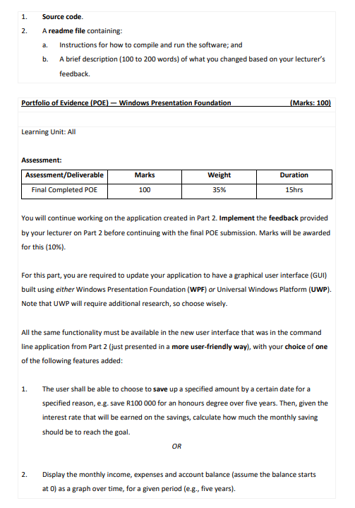 Solved Portfolio of Evidence (PoE) Background Siphiwe went | Chegg.com