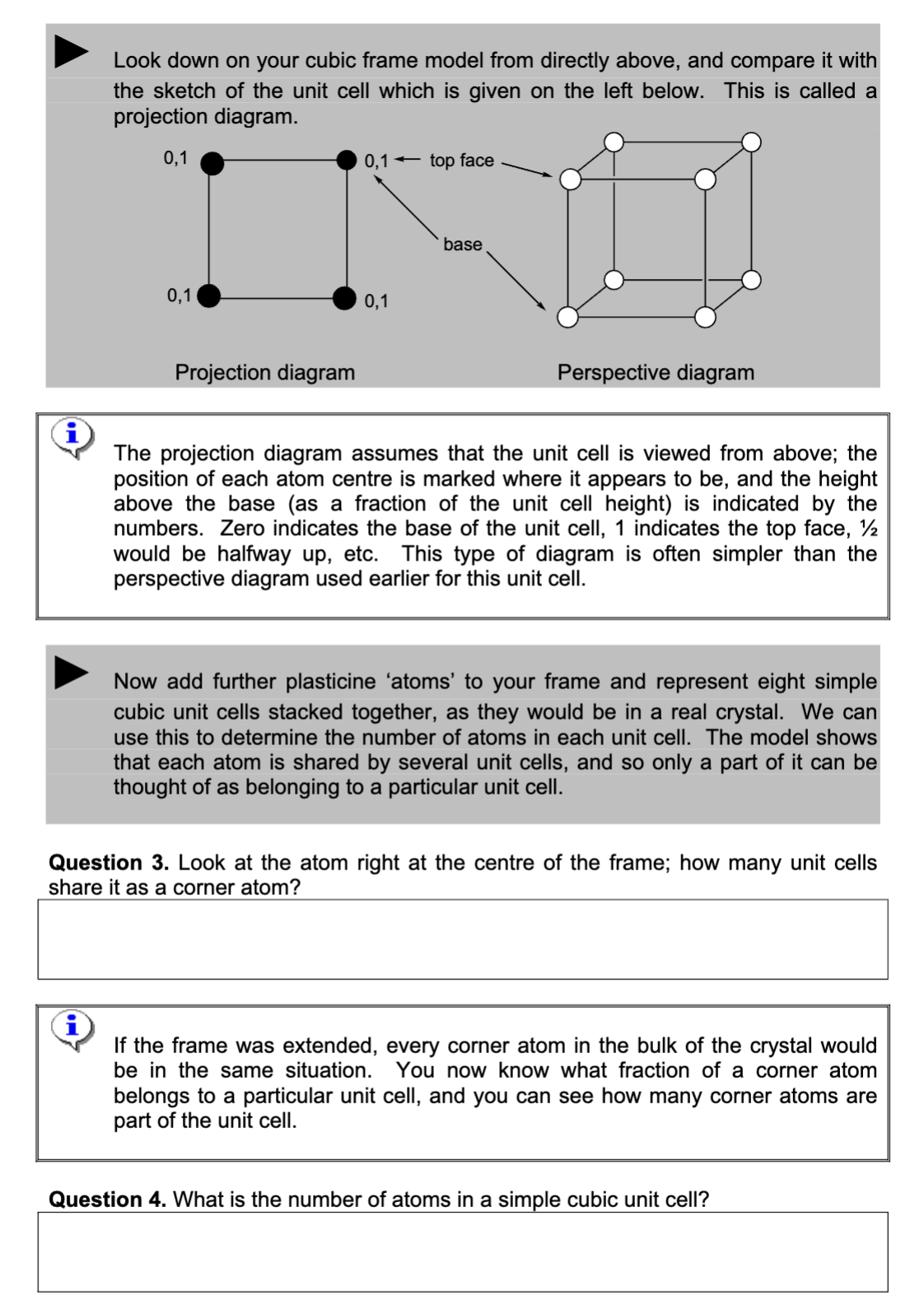 Solved Look down on your cubic frame model from directly | Chegg.com