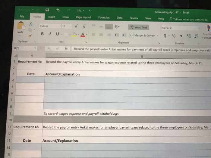 Solved Insert Draw Page Layout Formulas Data Review View | Chegg.com