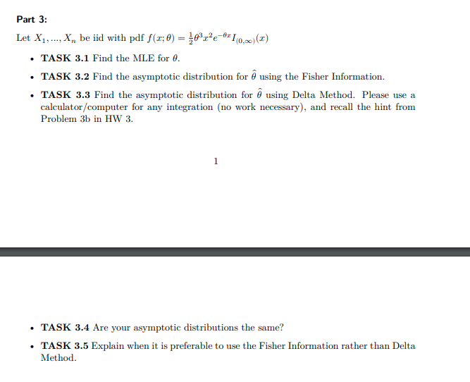 Solved Part 3:Let x1,dots,xn be ﻿iid with | Chegg.com
