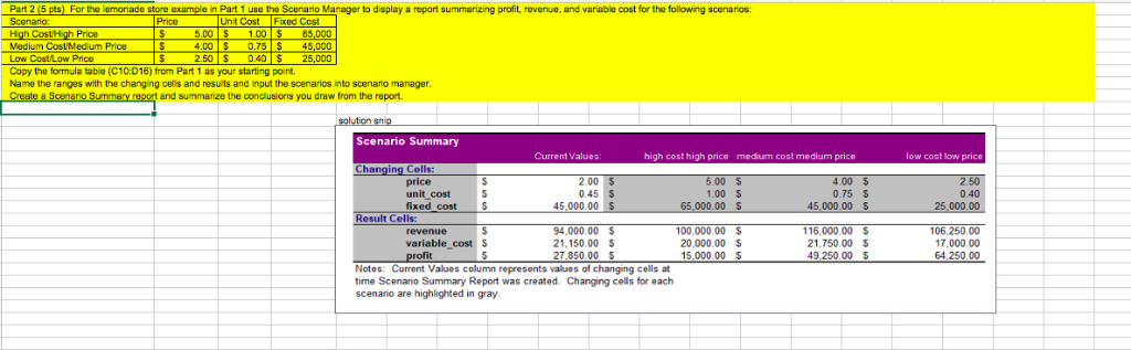 I need the formulas to plug in excel for this | Chegg.com