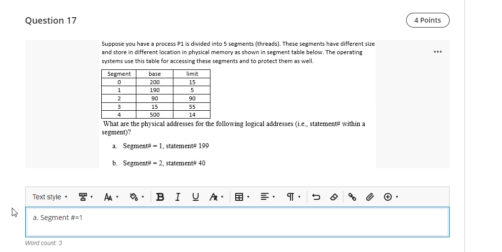 Solved Question 17 4 Points ... Suppose you have a process | Chegg.com