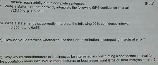 Solved 1. Answer each briefly but in complete sentences: a) | Chegg.com