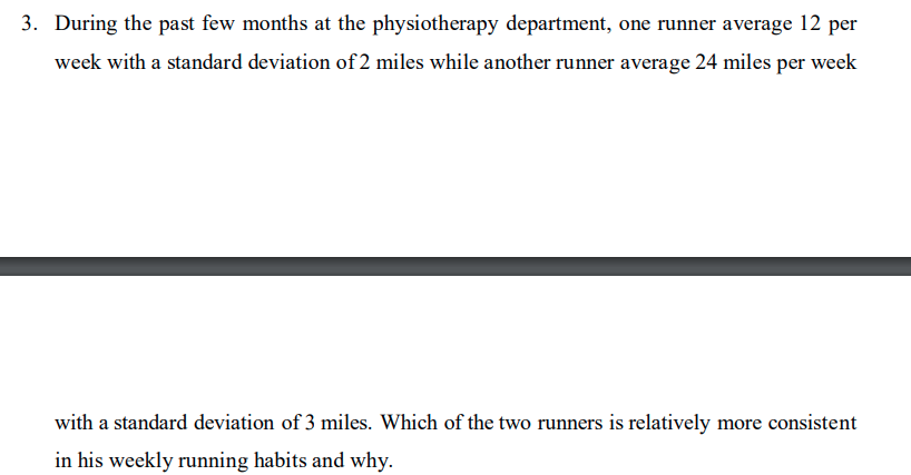 Solved 3. ﻿During the past few months at the physiotherapy | Chegg.com