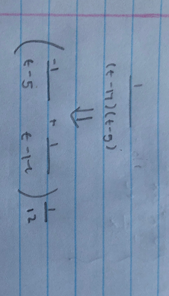 Solved (t-1)(-5) t-5 tal 12 | Chegg.com