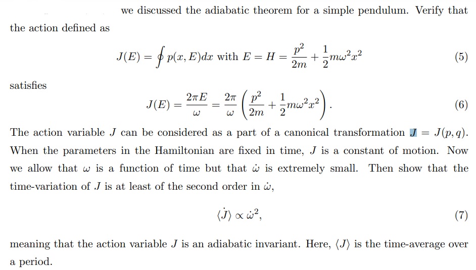 Solved we discussed the adiabatic theorem for a simple | Chegg.com