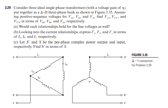 29 Consider three ideal single-phase transformers | Chegg.com