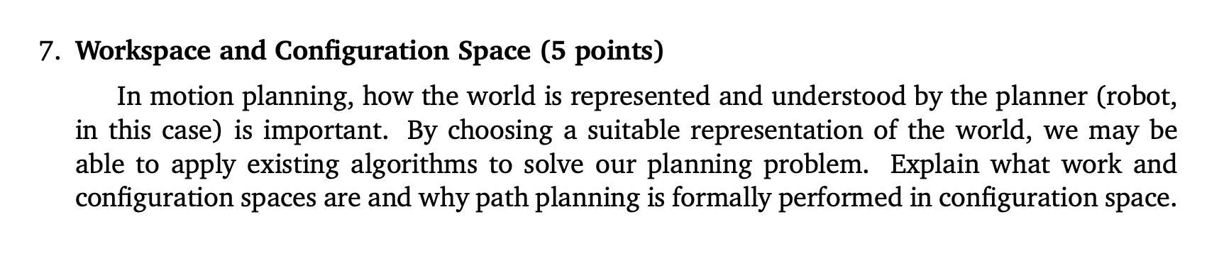 Solved 7. Workspace and Configuration Space (5 points) In | Chegg.com