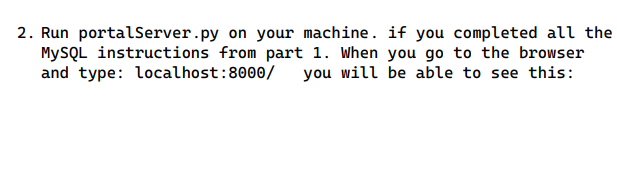 Solved 2. Run portalServer.py on your machine. if you | Chegg.com
