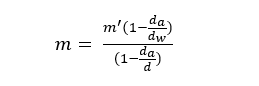 Solved Prove the buoyancy correction formula m = true | Chegg.com