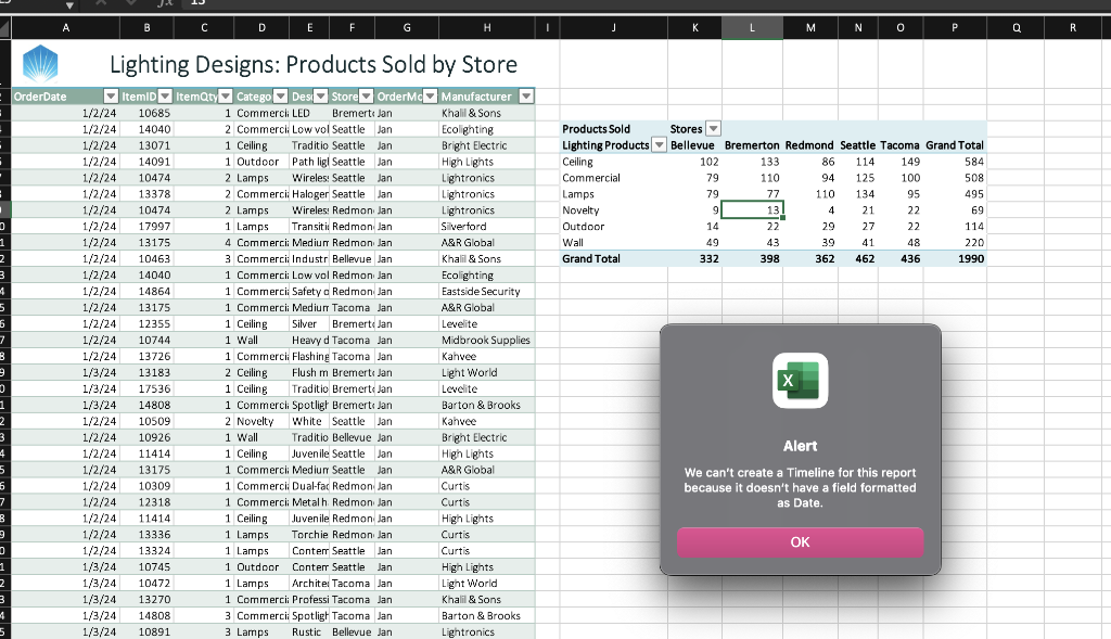 My time slicer is grey and I don't know what to | Chegg.com