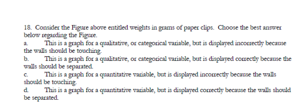 Solved Figure: Weights in grams Grams MIDPOINT 18. Consider | Chegg.com