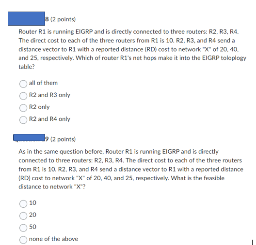 Solved Router R1 is running EIGRP and is directly connected | Chegg.com