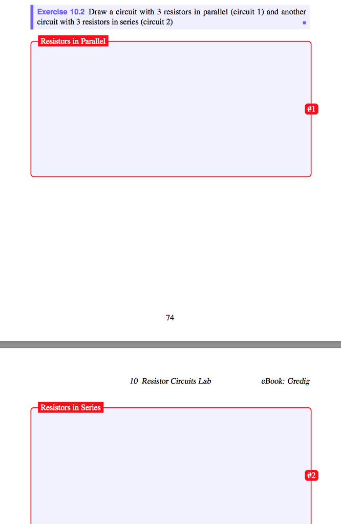 Draw A Circuit Diagram For Two Resistors Connected In Parall