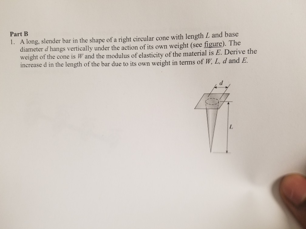 Solved Part B 1. A long, slender bar in the shape of a right | Chegg.com