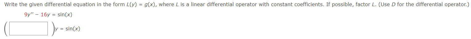 Solved Write the given differential equation in the form | Chegg.com