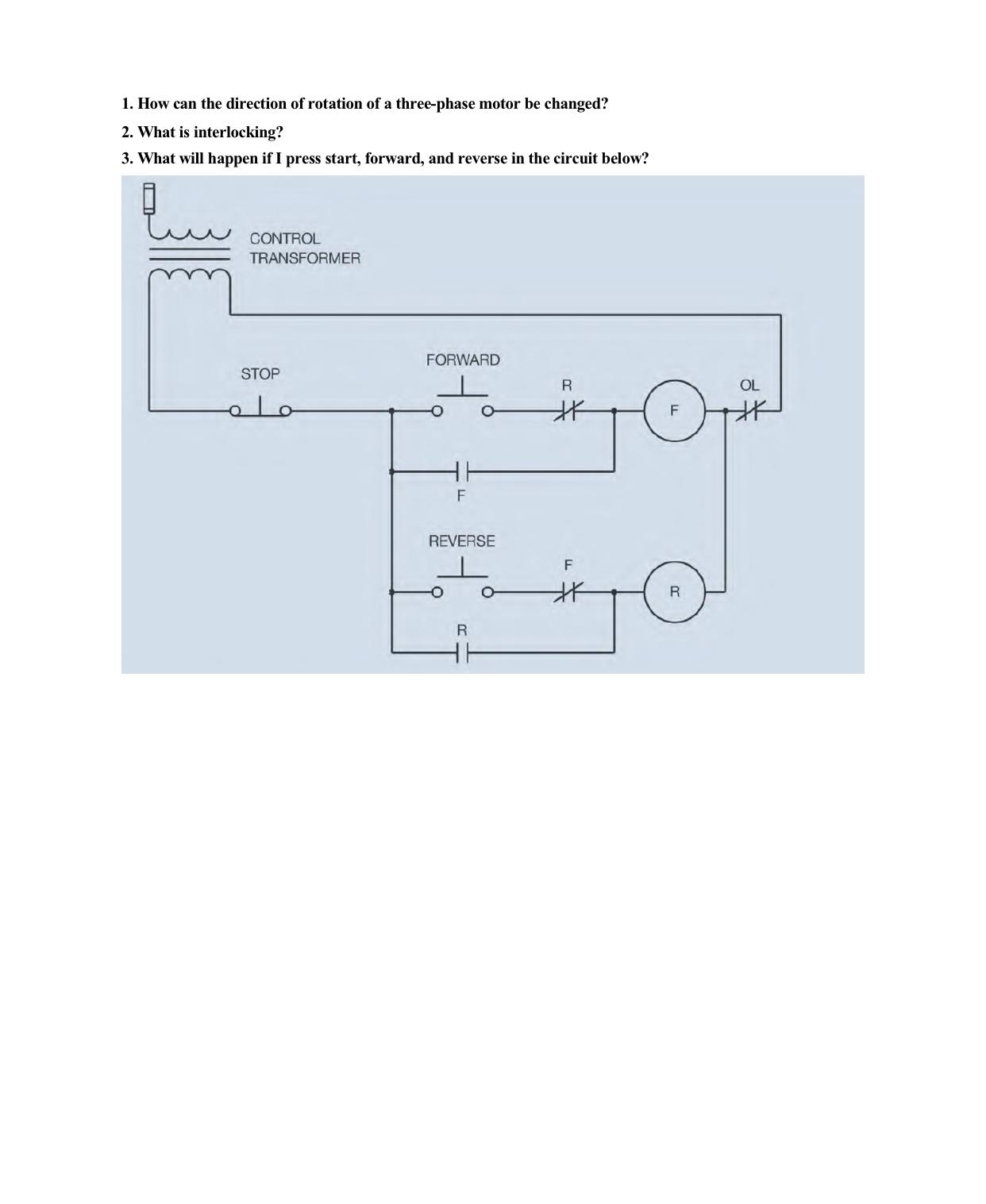 Solved How can the direction of rotation of a three-phase | Chegg.com