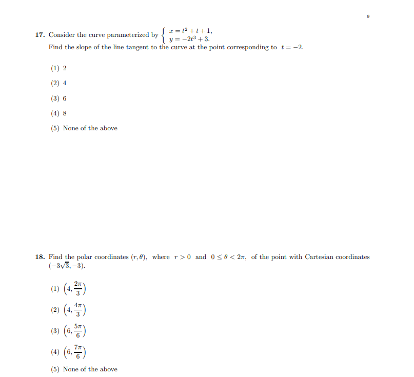 Solved 17 Consider The Curve Parameterized By I T2 