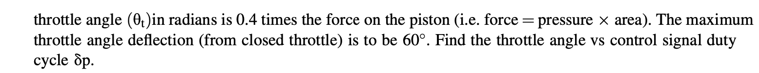 5. For the vacuum operated cruise control throttle | Chegg.com