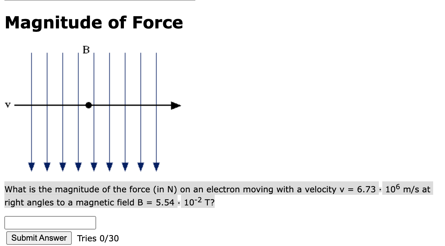 Solved Magnitude of Force What is the magnitude of the force | Chegg.com