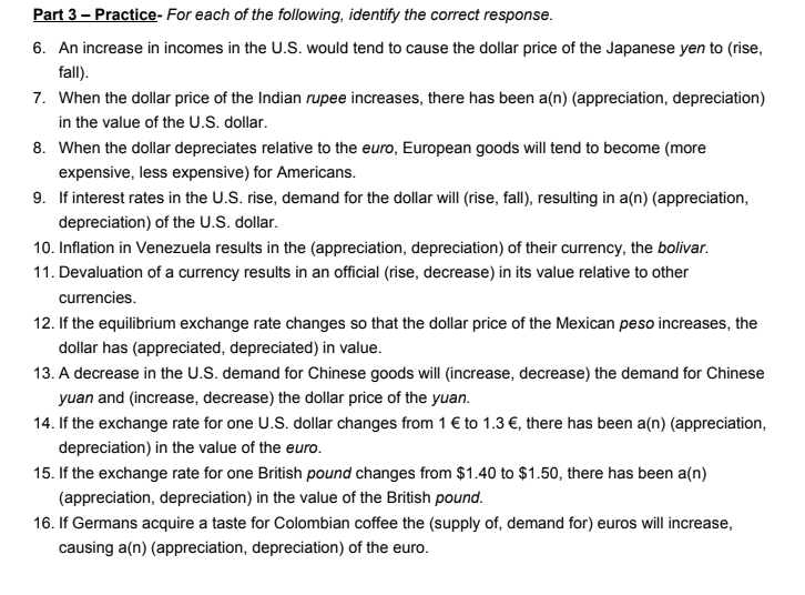 Solved Part 3 – Practice- For each of the following, | Chegg.com
